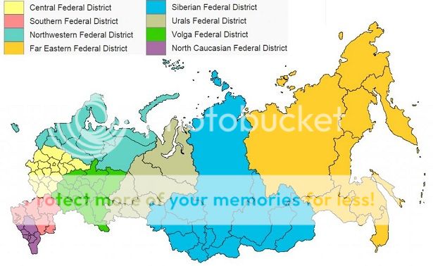Largest cities by Russian Federal District Quiz - By Balaitous