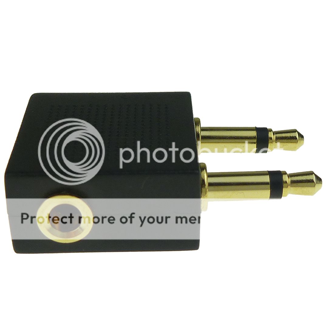 Plane Travel Adapter 3.5mm Headphones Airplane Converter Airline Audio ...