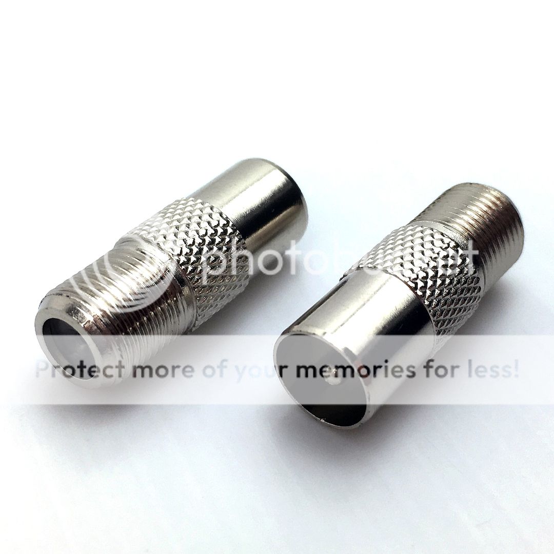 F Type Female Plug to PAL Male Socket Coaxial TV Antenna Cable ...